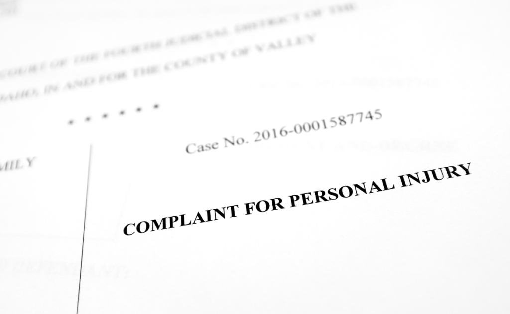 Personal Injury Complaint: Legal Procedures